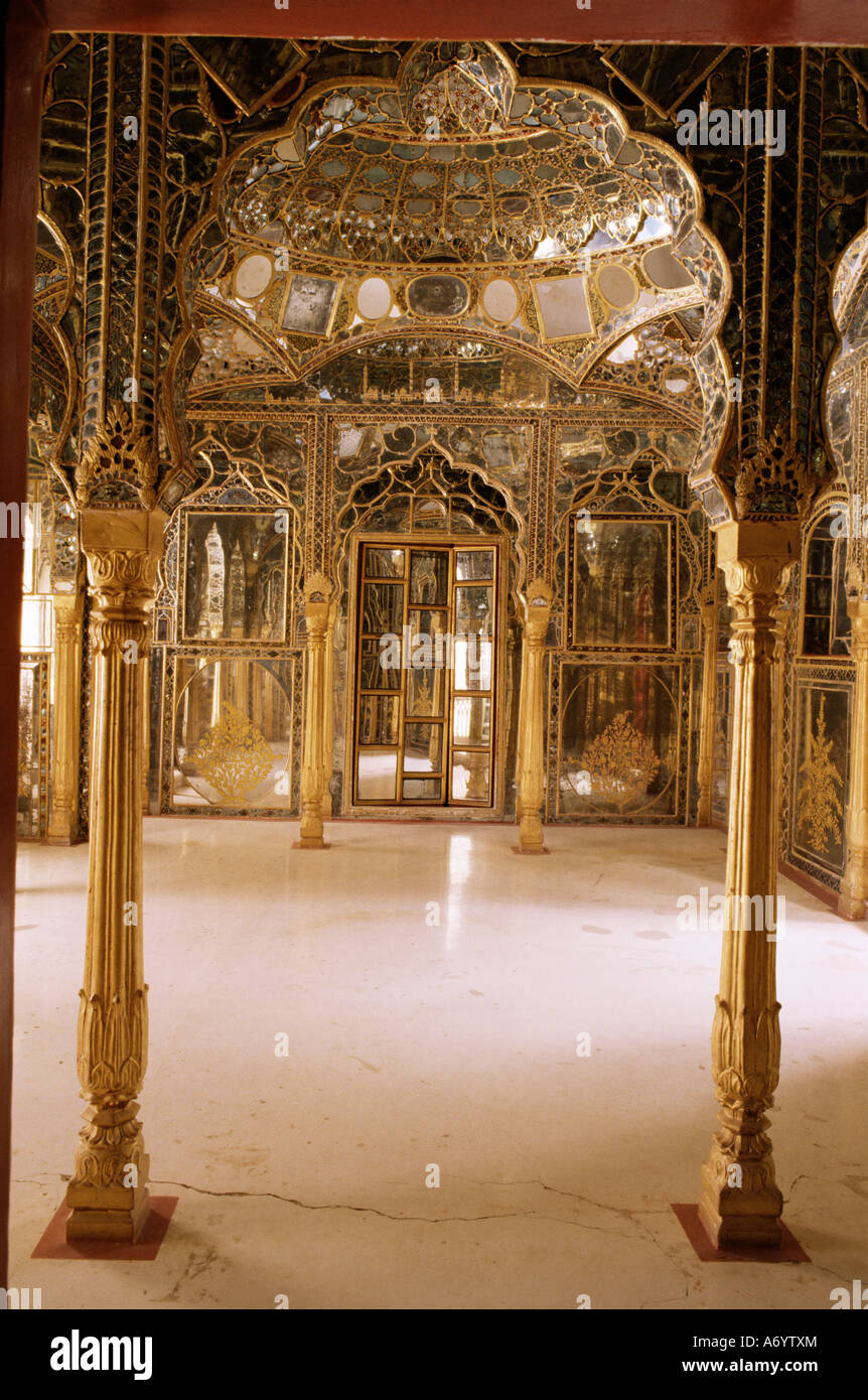 The Sheesh Mahal or hall of mirrors a traditional feature of Rajasthan ...
