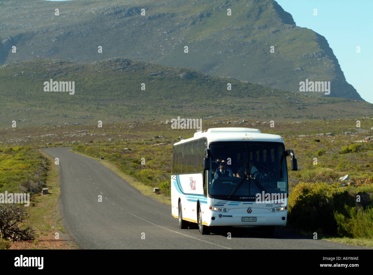 Table Mountain National Park at Cape Point South Africa Atlas bus on ...