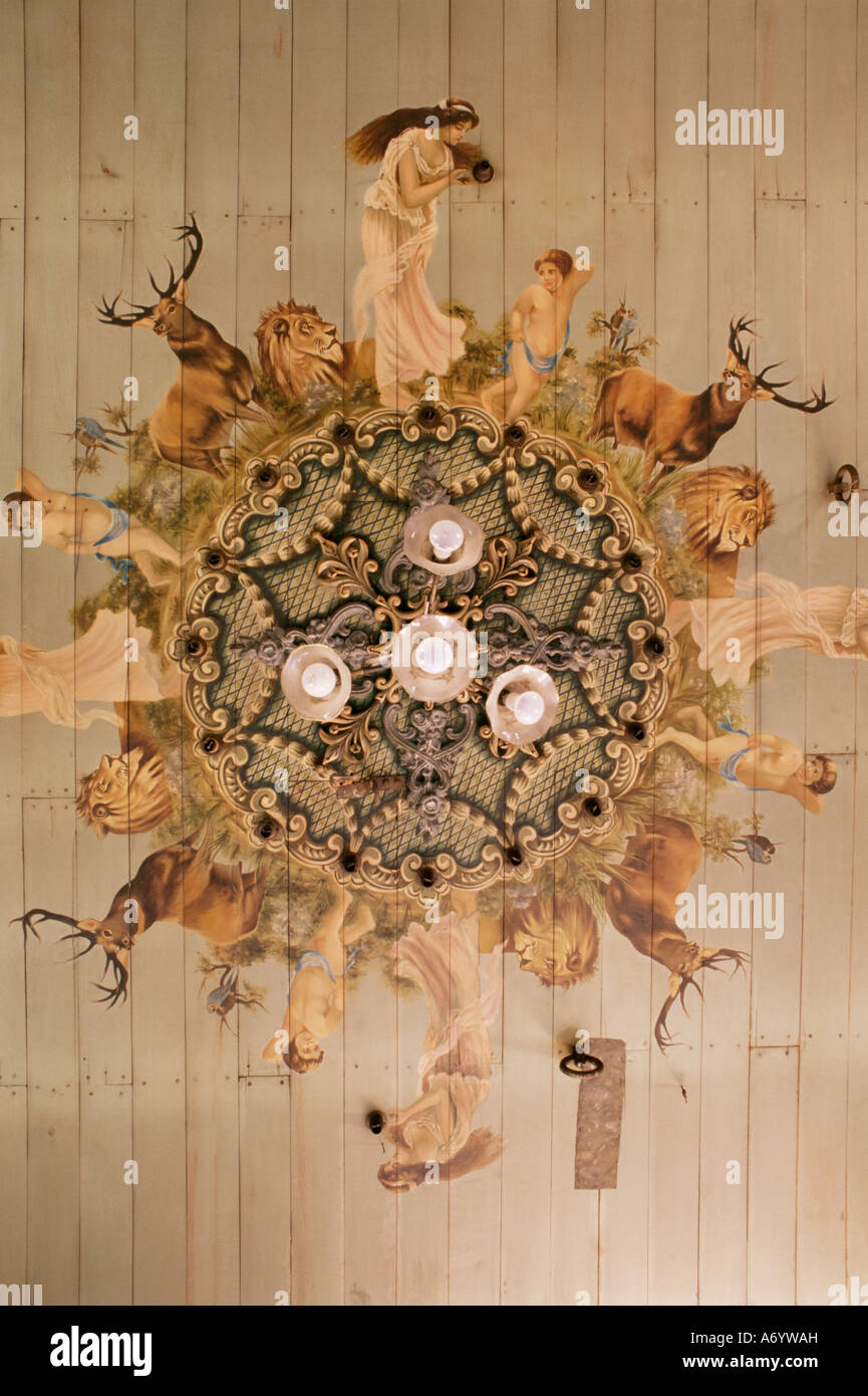 The magnificent and incongruous bedroom ceiling painted in the European ...