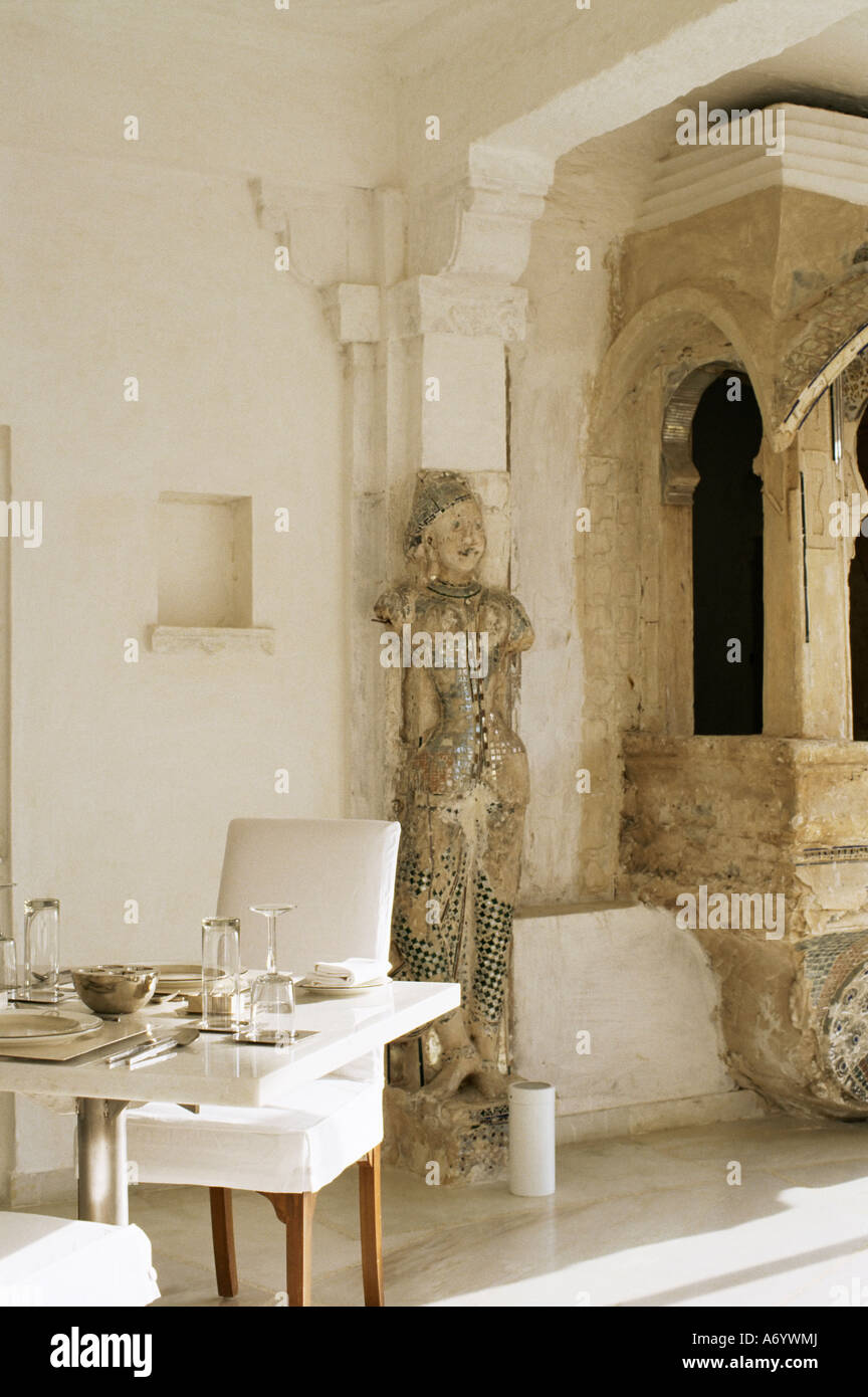 Main dining room area in the Devi Garh Fort Palace Hotel near Udaipur ...