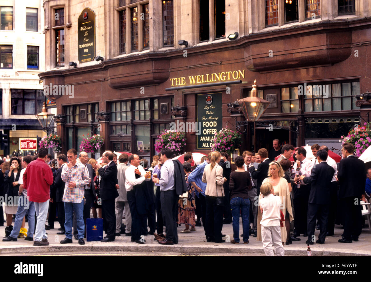 The Wellington London city the West End Soho Bar Pub Restaurant Stock ...