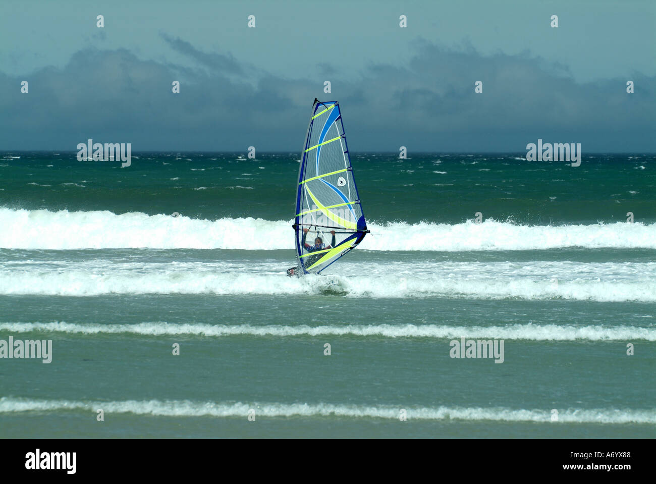 Sailboarding Table Bay Cape Town South Africa RSA Stock Photo - Alamy