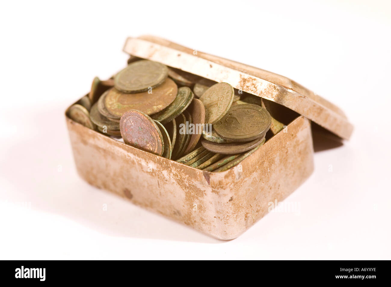 Old copper coins hi-res stock photography and images - Alamy
