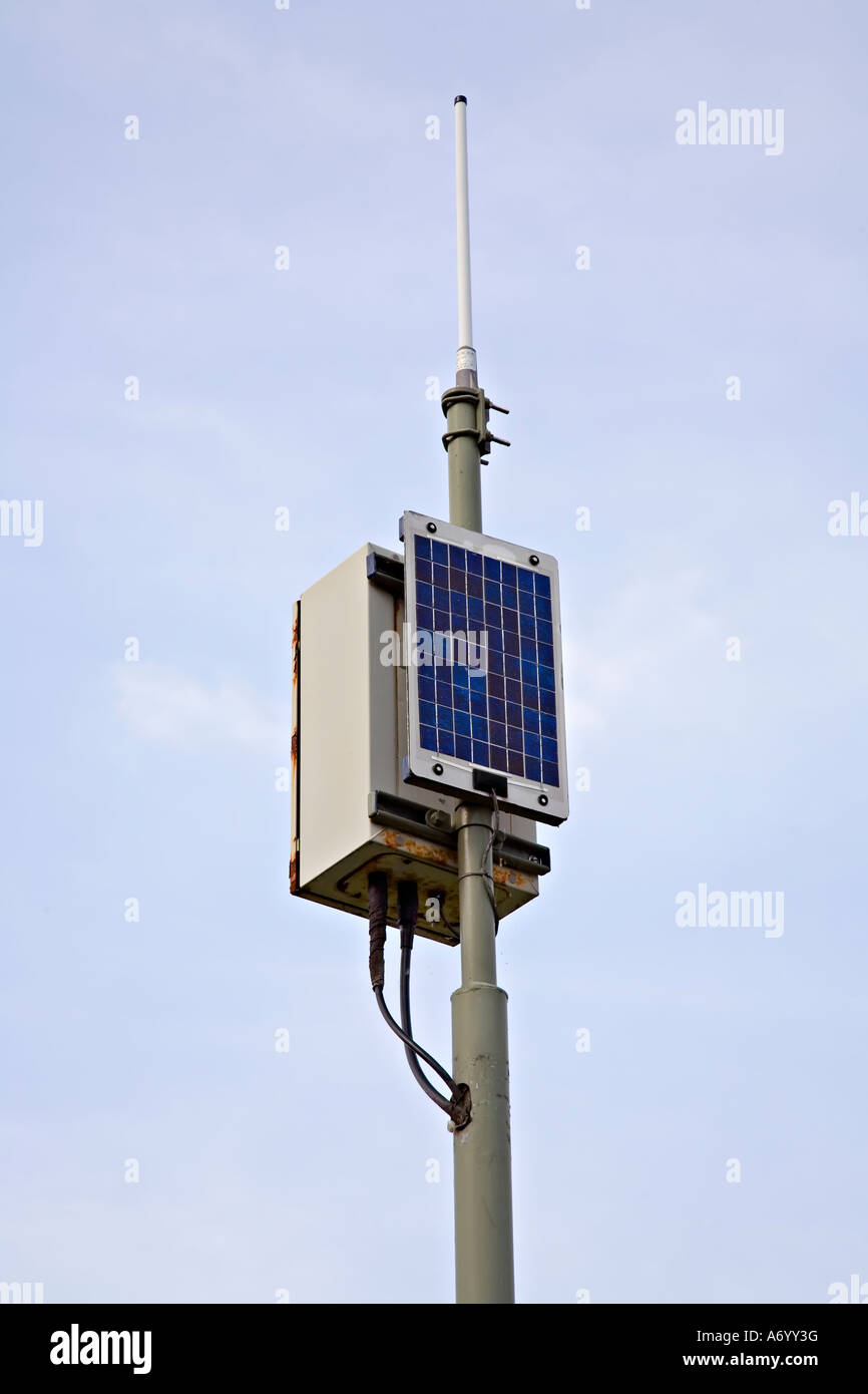 Solar powered mobile phone transmitter station starting to rust Wales ...
