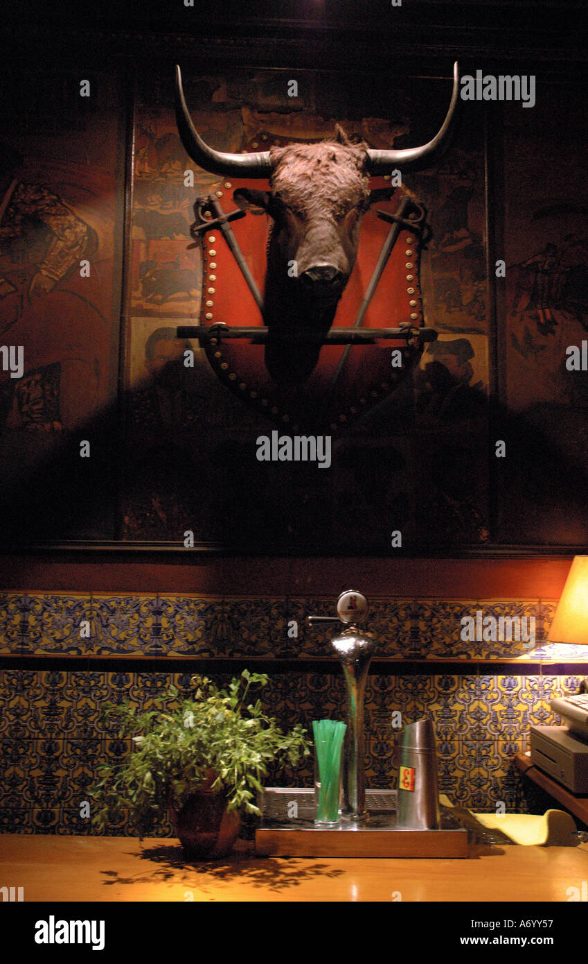 Classic decor in a backstreet flamenco bar Stock Photo - Alamy