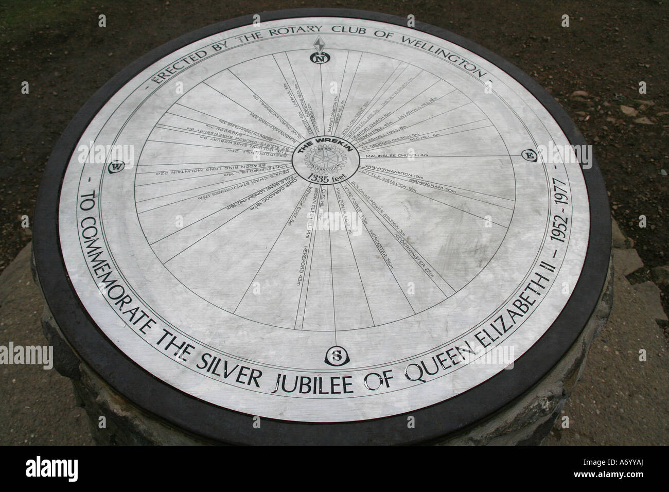 Toposcope on top of The Wrekin, Shropshire, England Stock Photo - Alamy