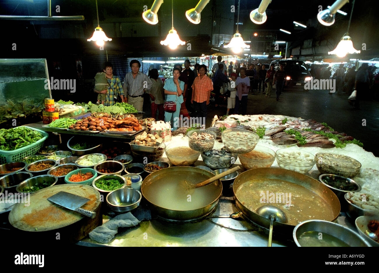 Bangkok Thailand Thai food market restaurant shop Stock Photo - Alamy