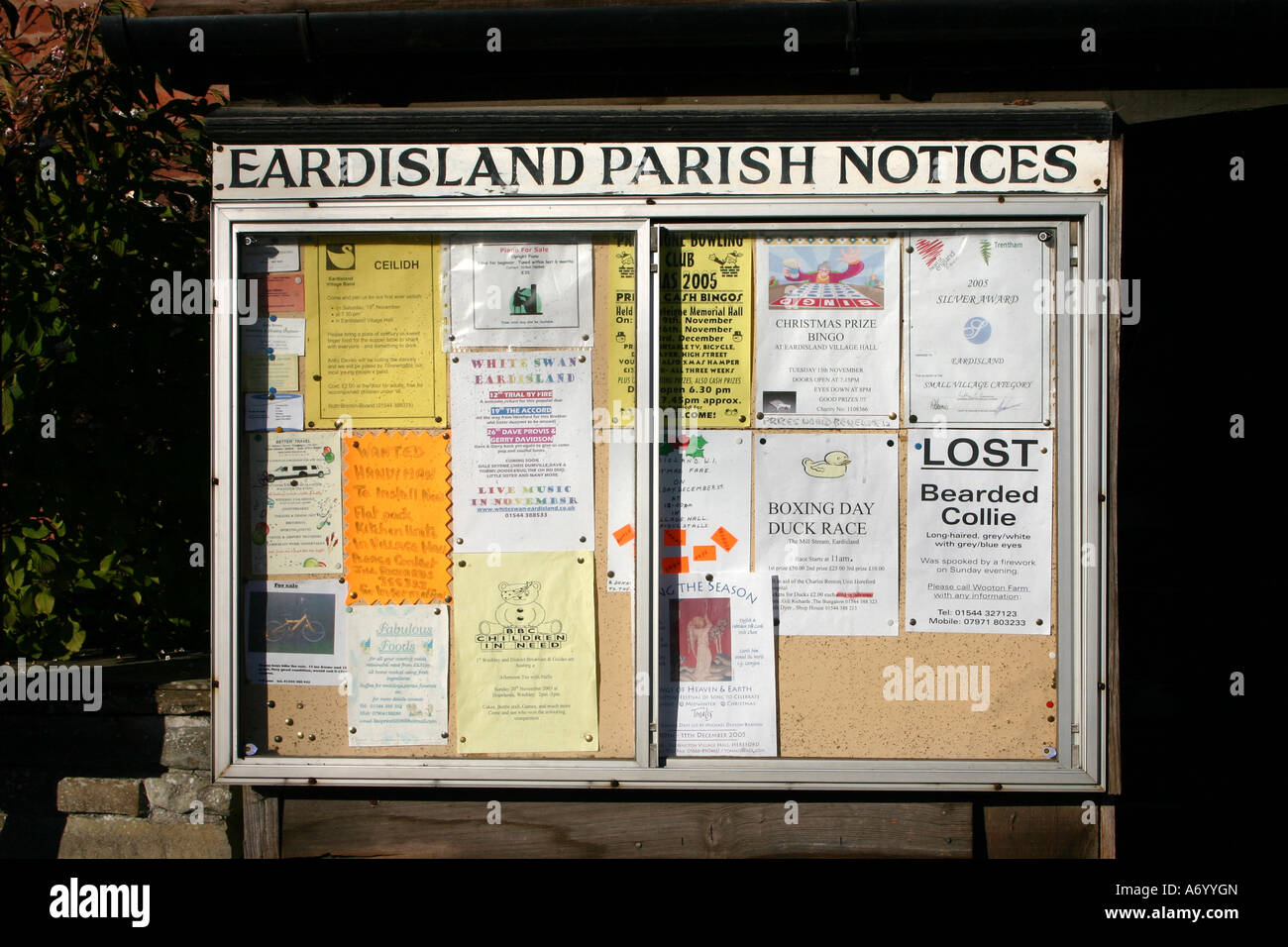 Parish notice board hi-res stock photography and images - Alamy