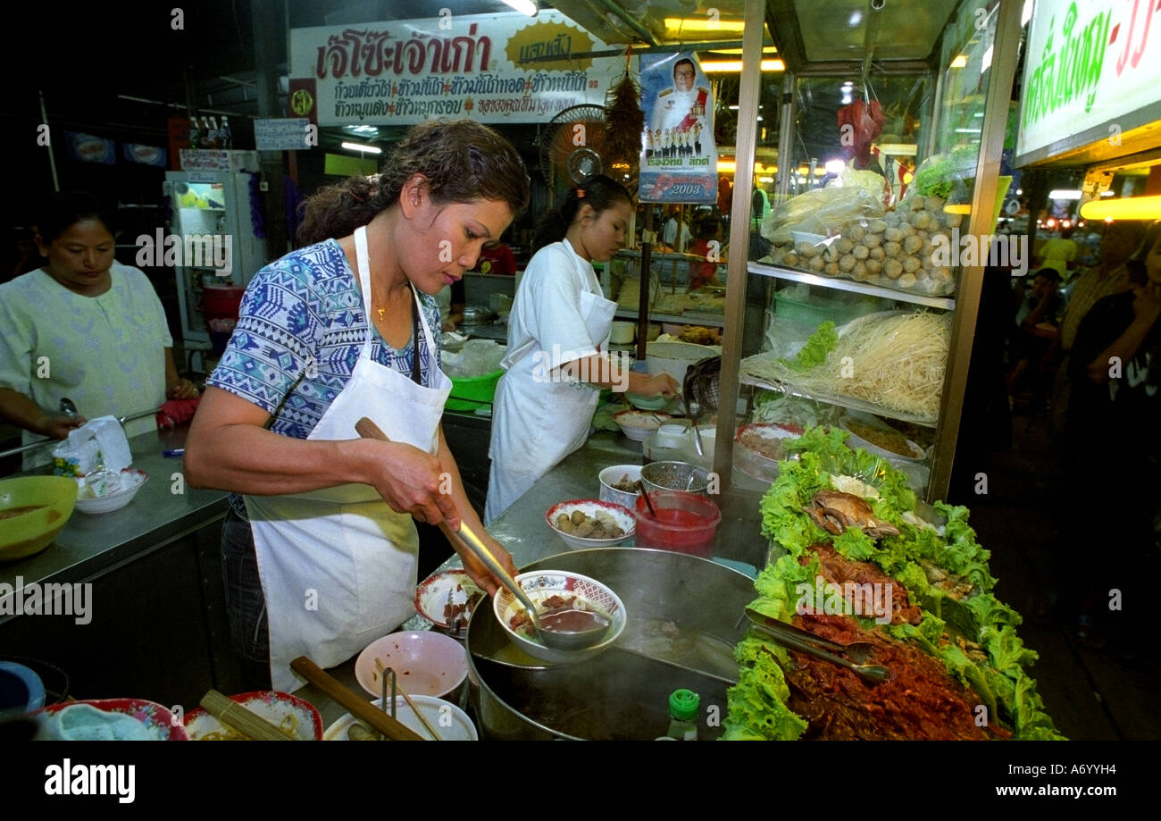 Bangkok Thailand Thai food market restaurant shop Stock Photo - Alamy