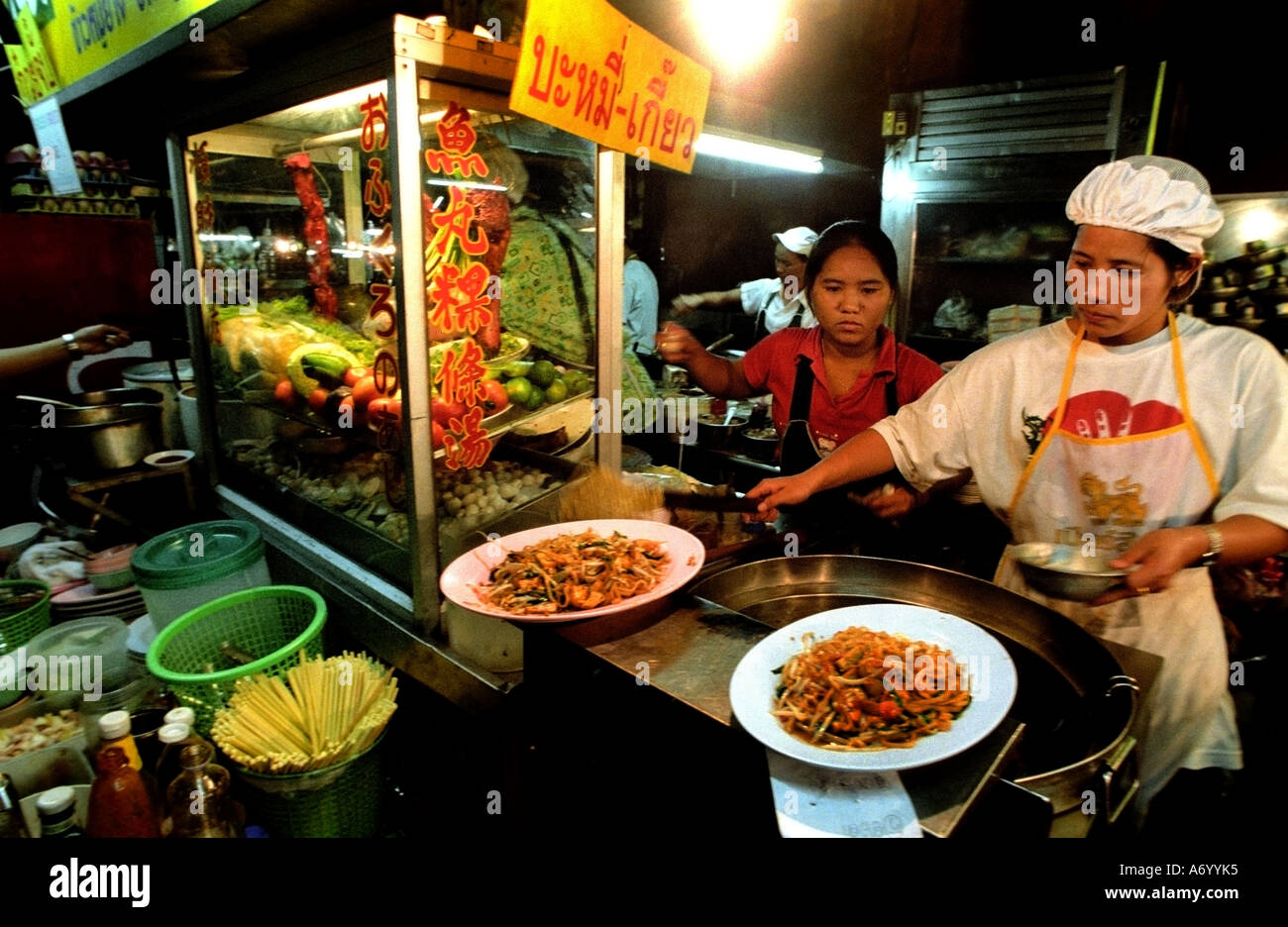 Bangkok Thailand Thai food market restaurant shop Stock Photo - Alamy