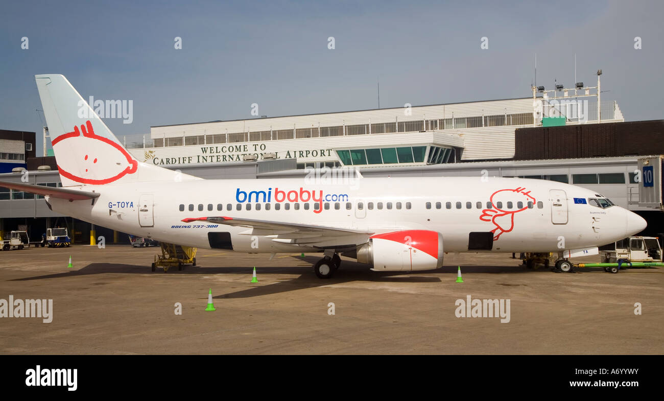 bmi baby aircraft at gate Cardiff International Airport Wales UK Stock ...