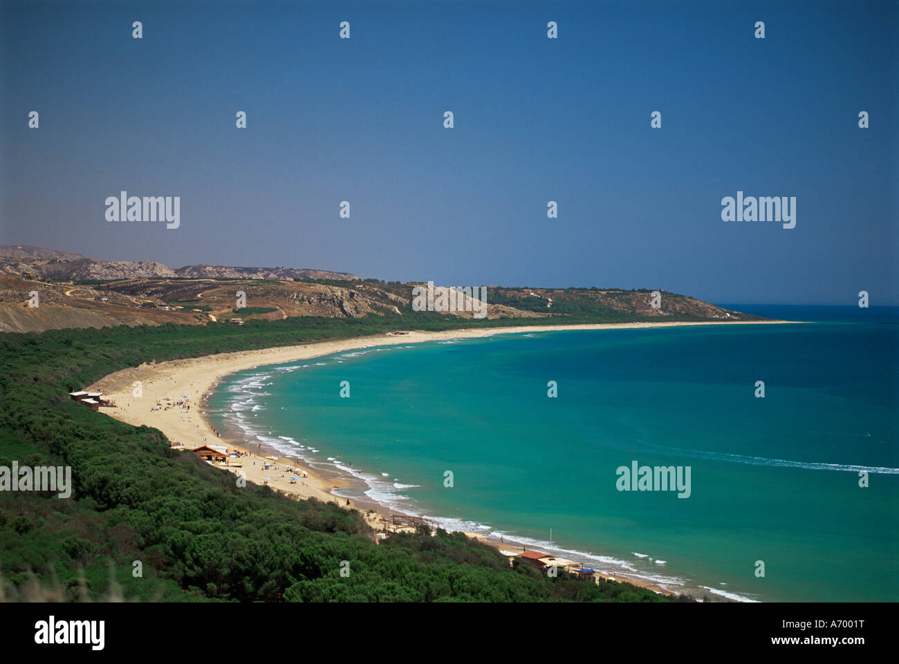 Beach Eraclea Minoa south coast island of Sicily Italy Meidterranean ...