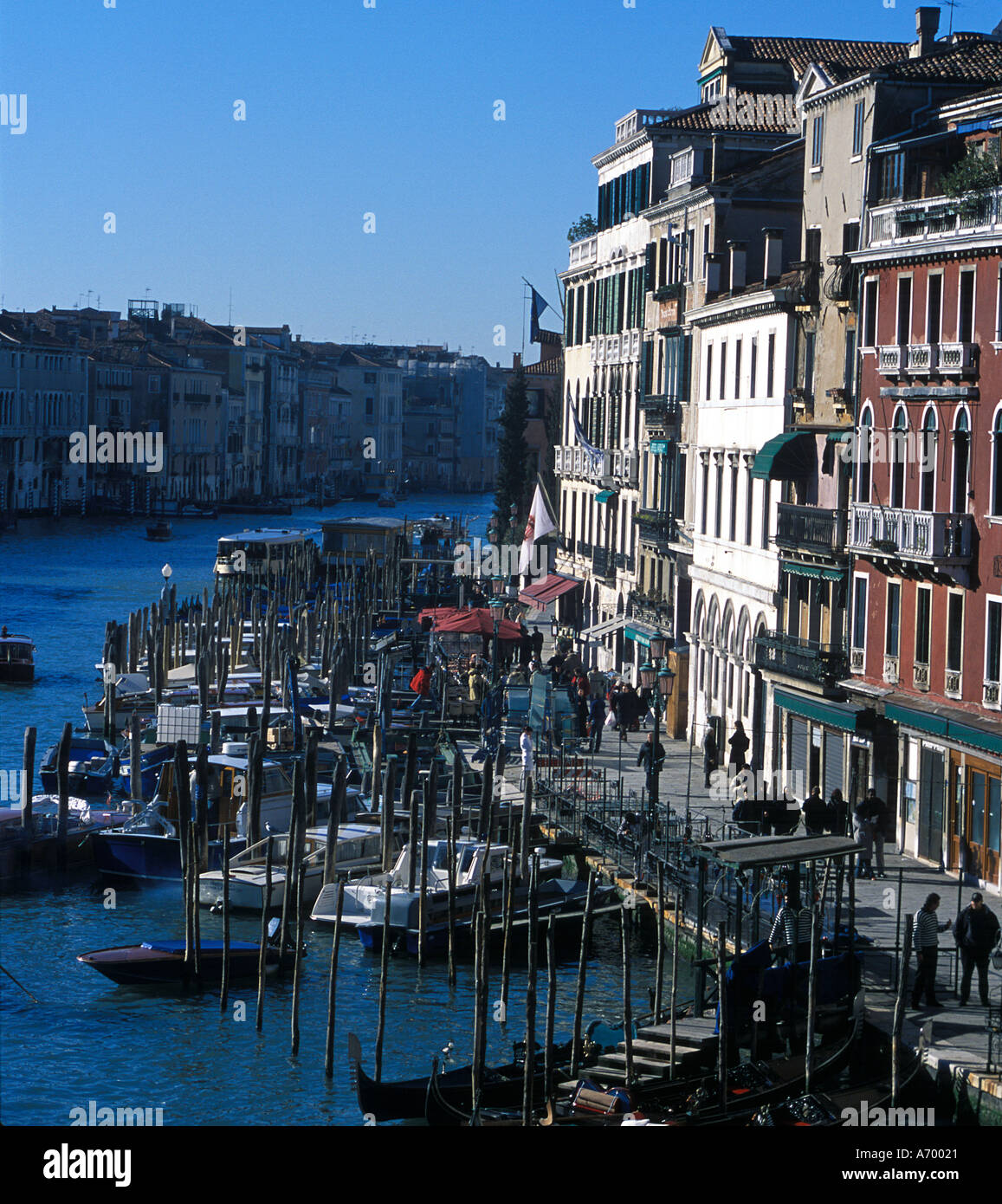 View of the Grand Canal from the Rialto Bridge Venice Stock Photo - Alamy