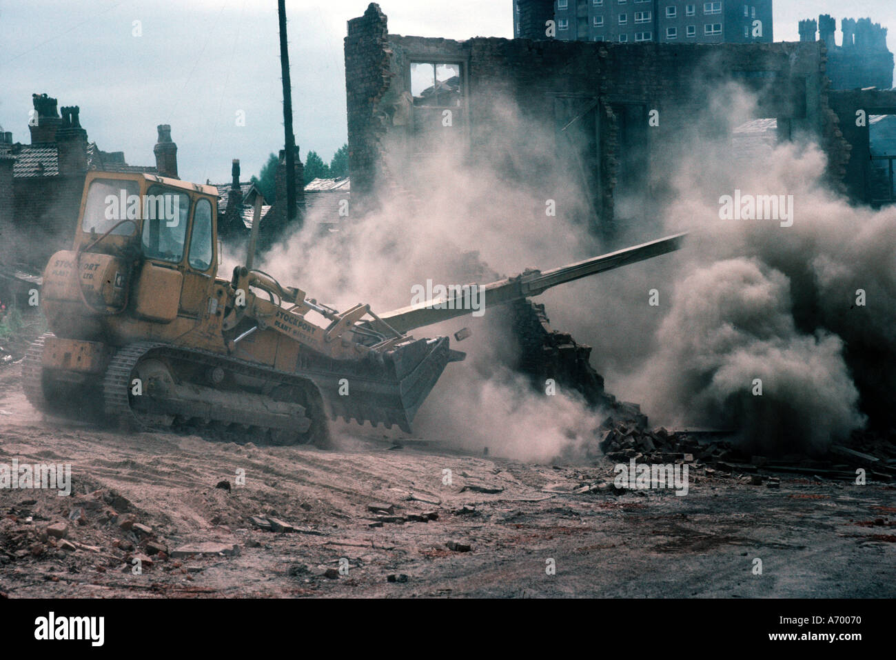 Demolition of old houses to make way for new development in Manchester ...
