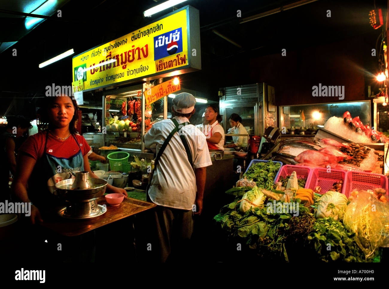 Chiang Mai Thailand Thai food market restaurant shop Stock Photo - Alamy