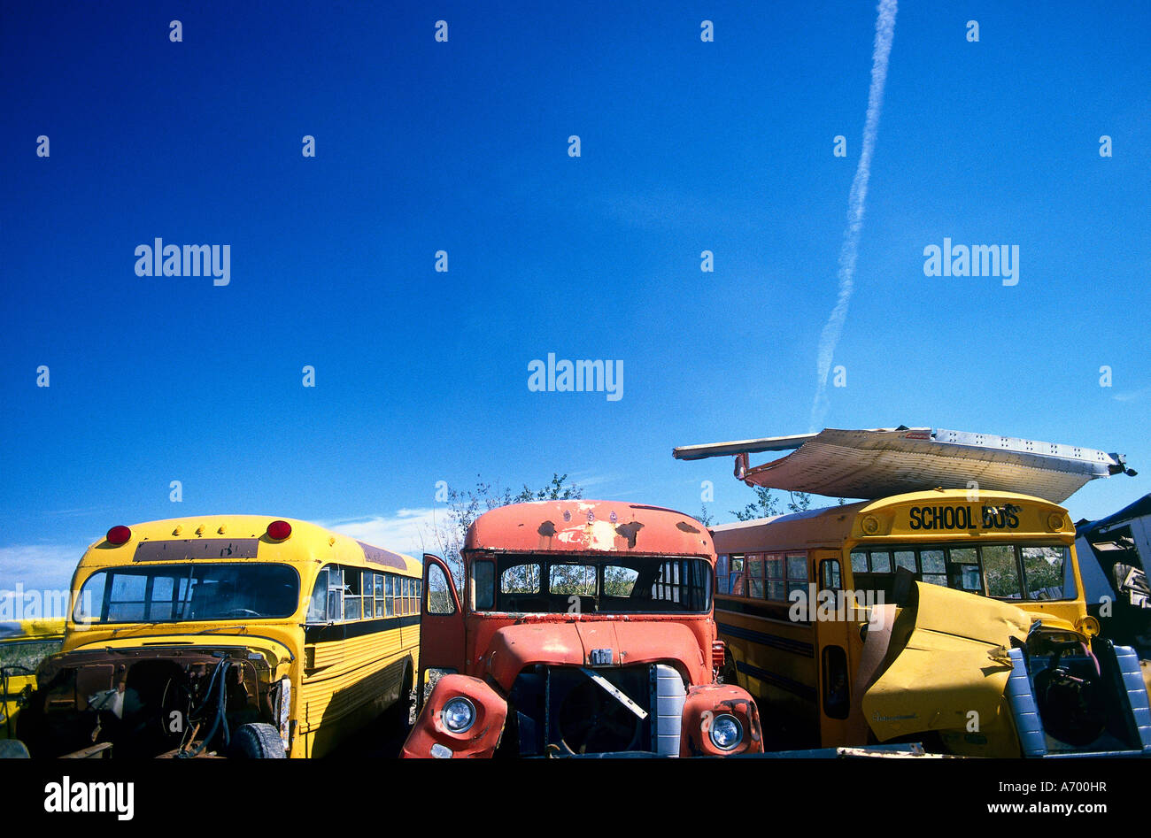 Junk school bus hi-res stock photography and images - Alamy