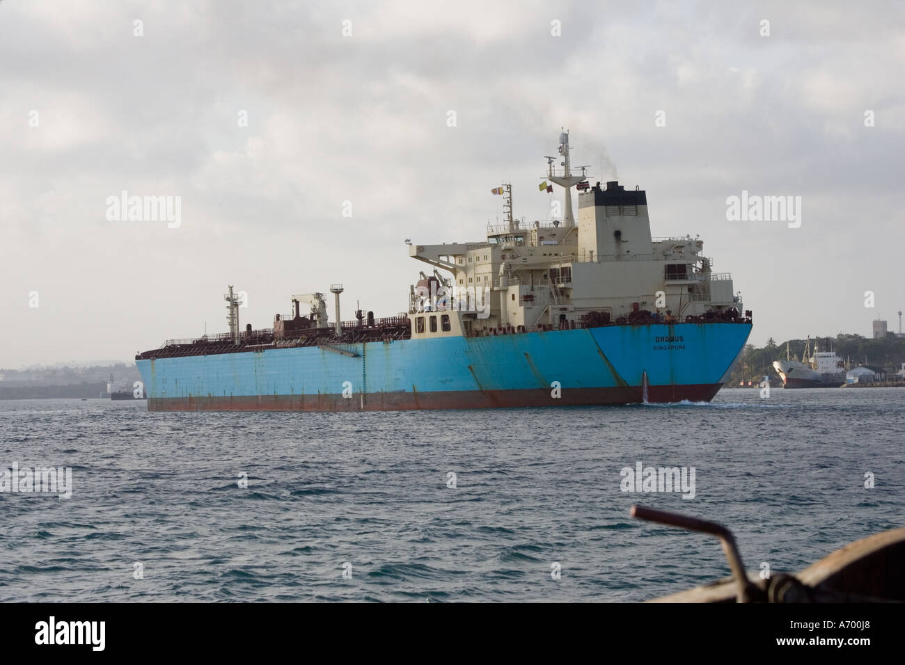 Cargo ship entering Mombasa harbour Kenya East Africa Stock Photo - Alamy