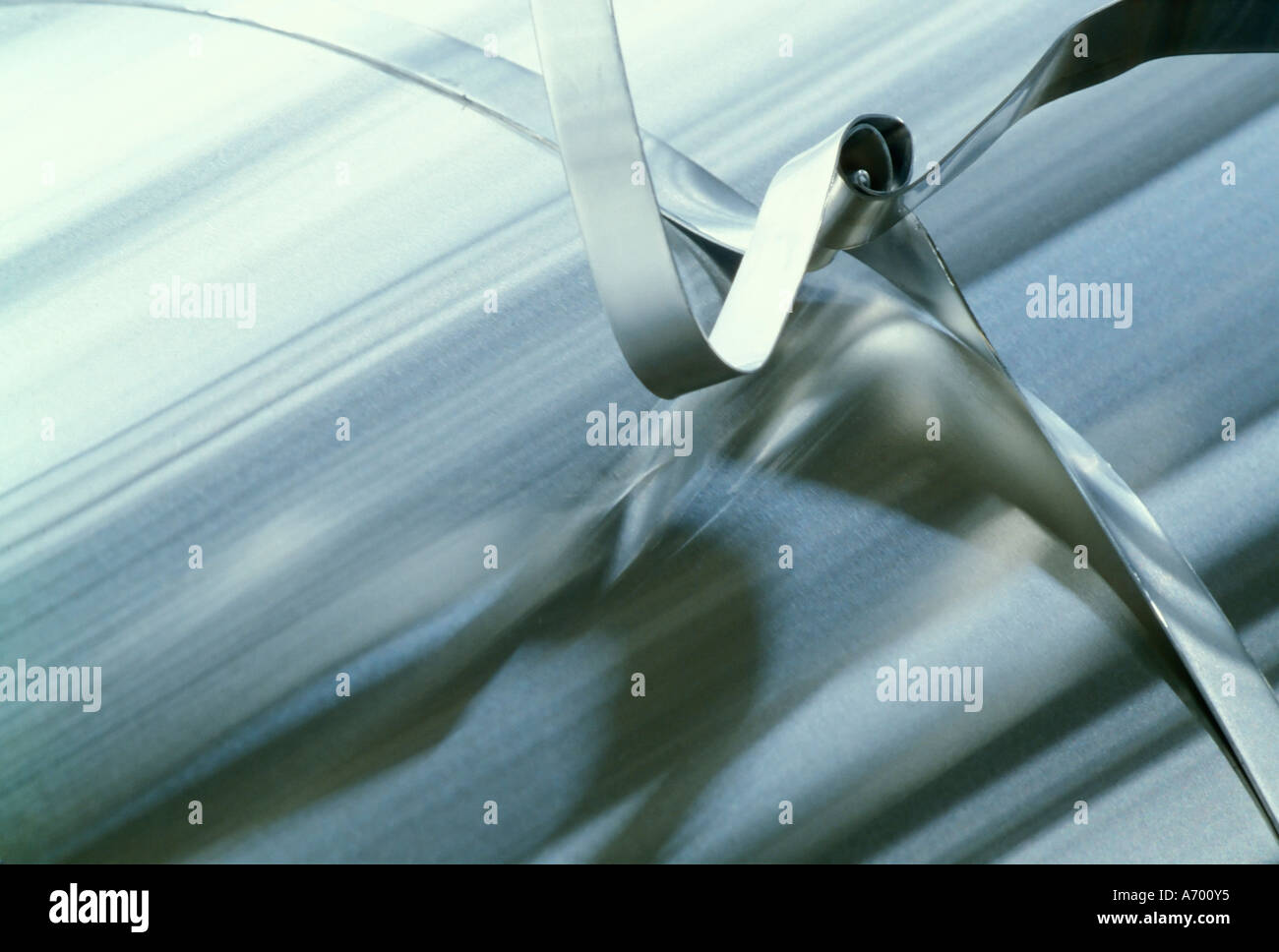 Rolled aluminium plate with band of aluminium Stock Photo - Alamy