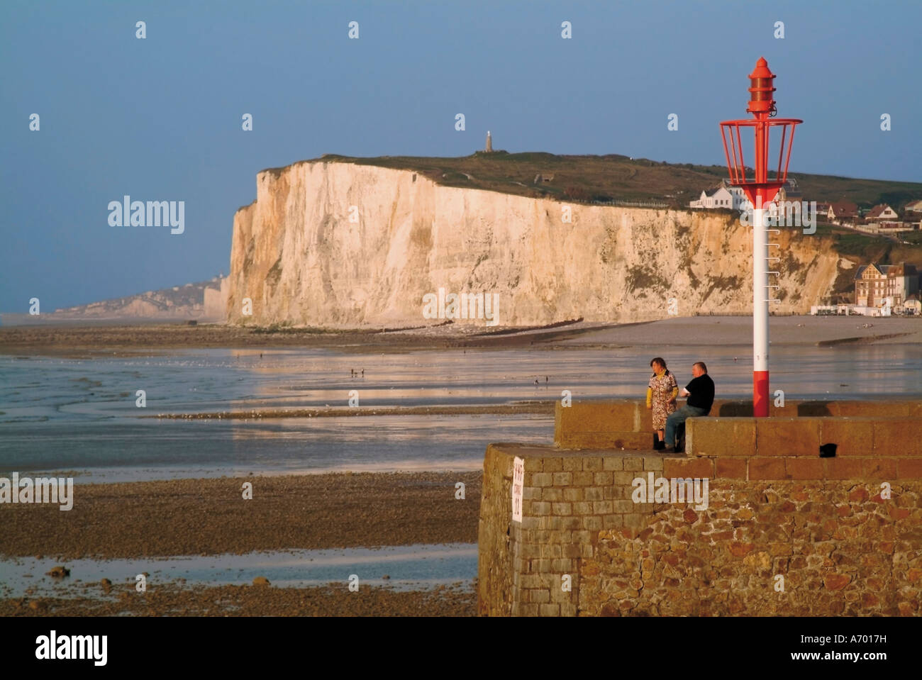 Fishing port of Le Treport at the mouth of the River Bresle Seine ...