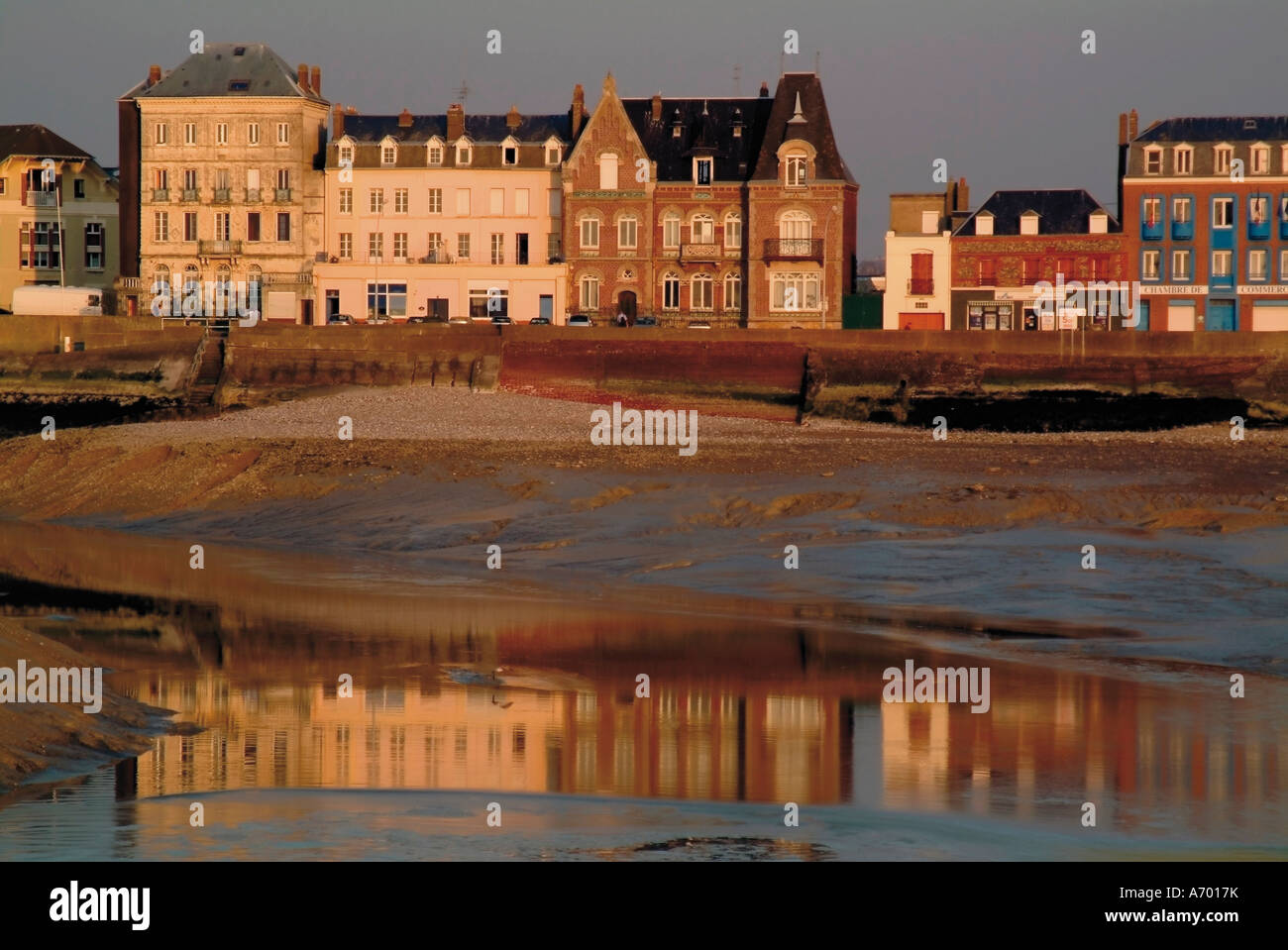 Fishing port of Le Treport at the mouth of the River Bresle Seine ...