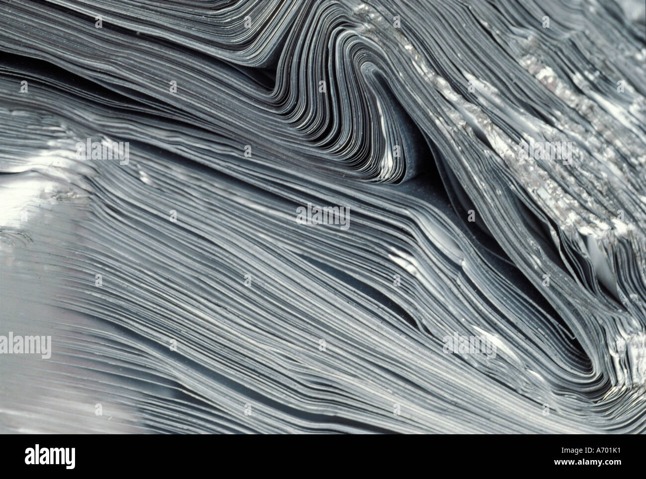 Thin aluminium foil , alu scrap Stock Photo - Alamy
