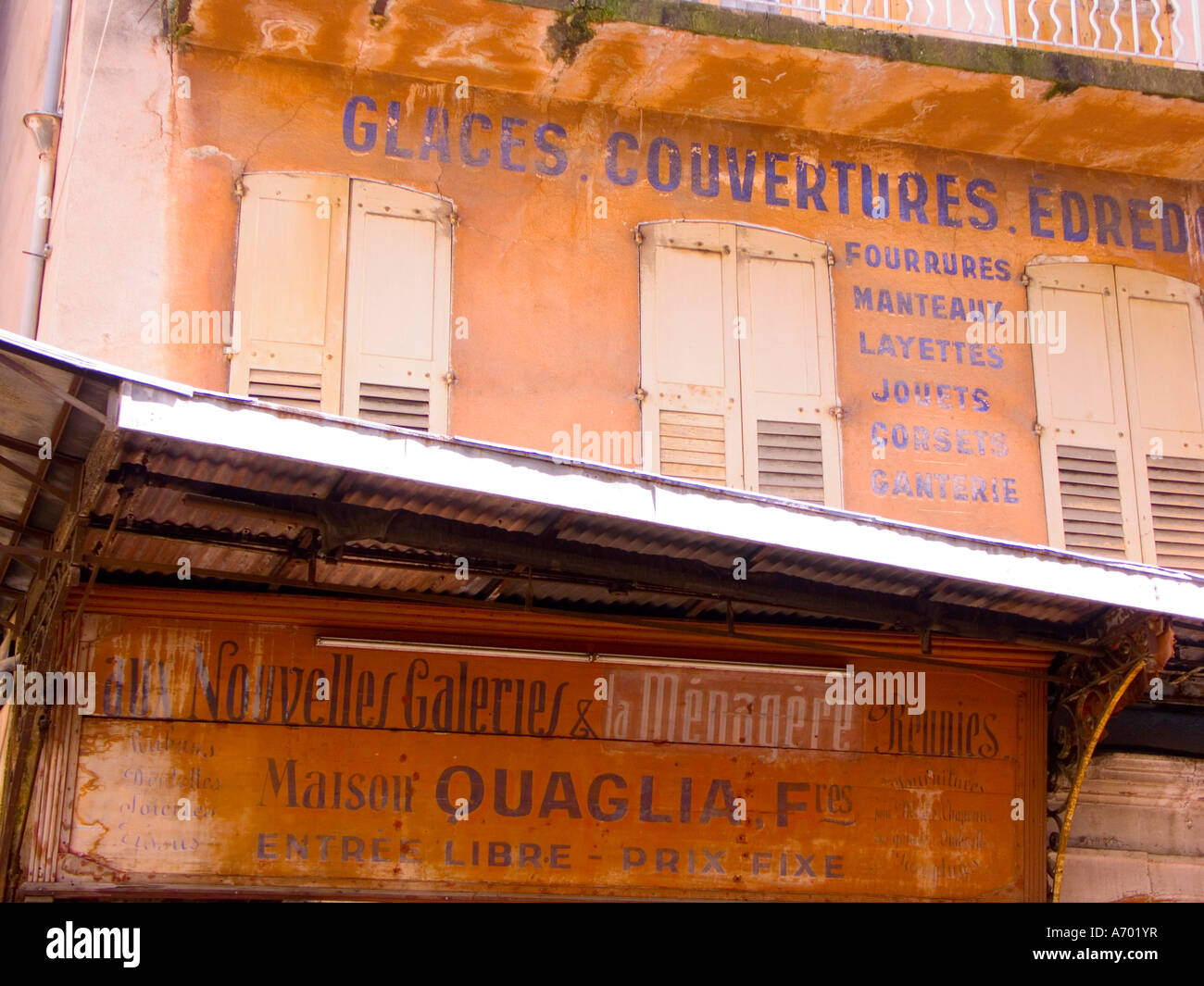 Shop signs in old Grasse France Provence Stock Photo - Alamy