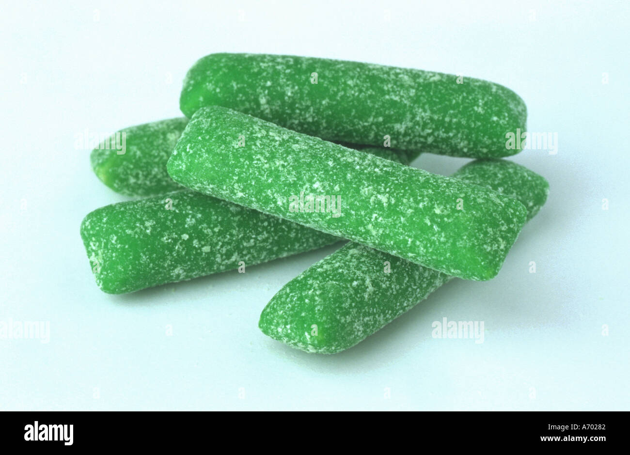sweets green jelly sticks Stock Photo - Alamy