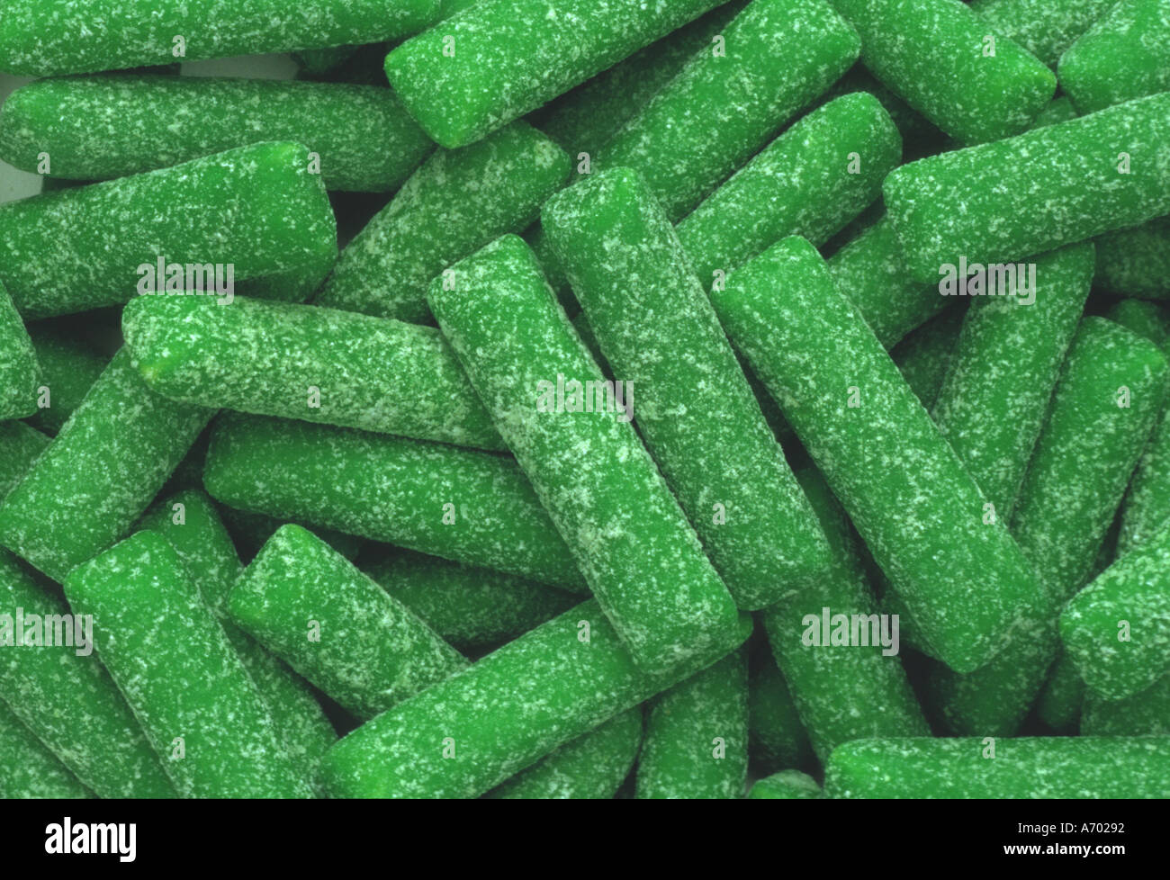 food sweets green jellysticks Stock Photo - Alamy