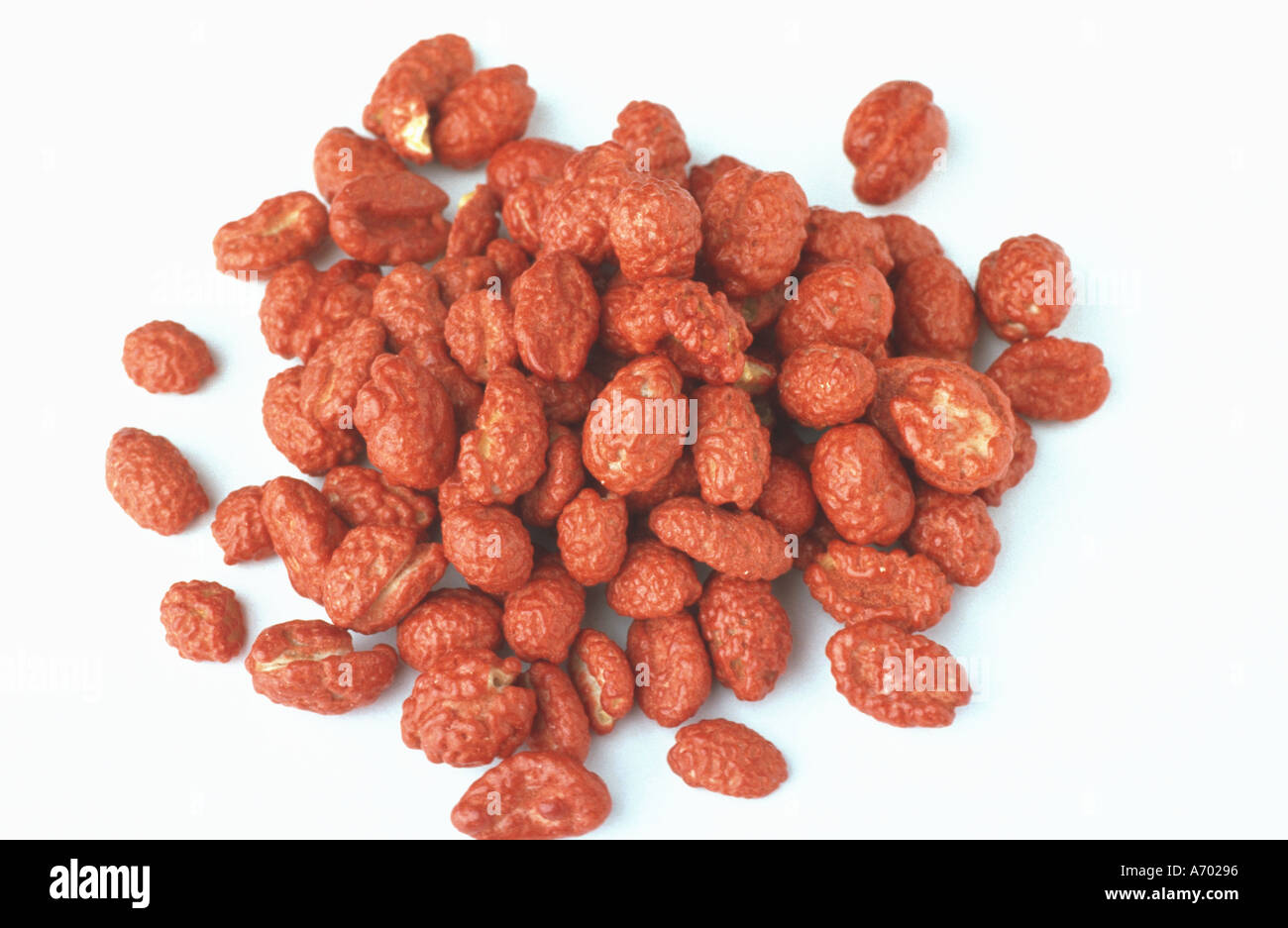 food sweets candied peanuts red Stock Photo - Alamy