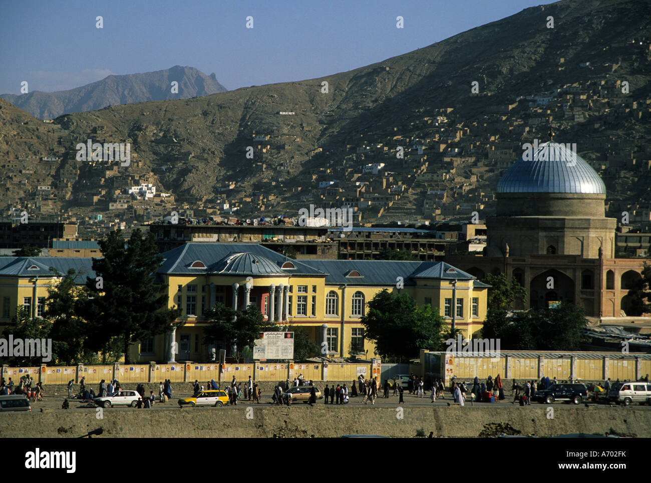 Buildings on the banks of the Kabul River central Kabul Kabul ...