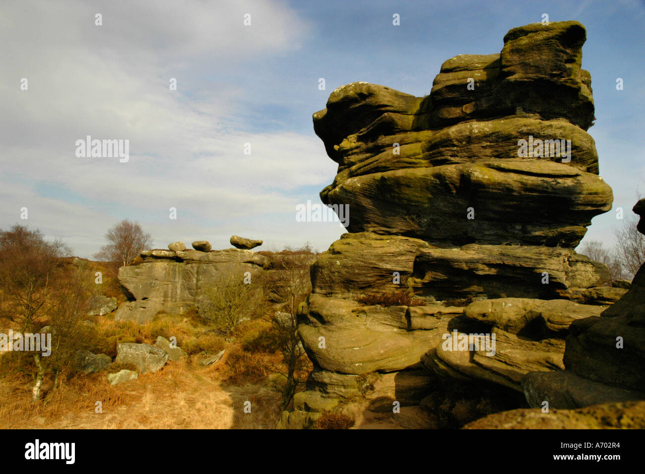 Brimham Rocks, famous geomorphological site North Yorkshire, England ...