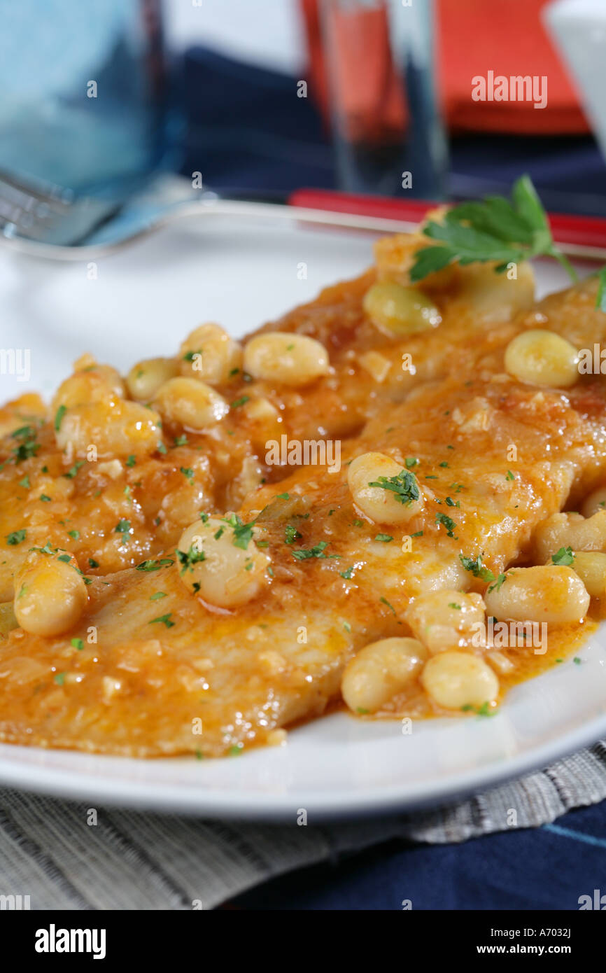 Ray in sauce Stock Photo - Alamy