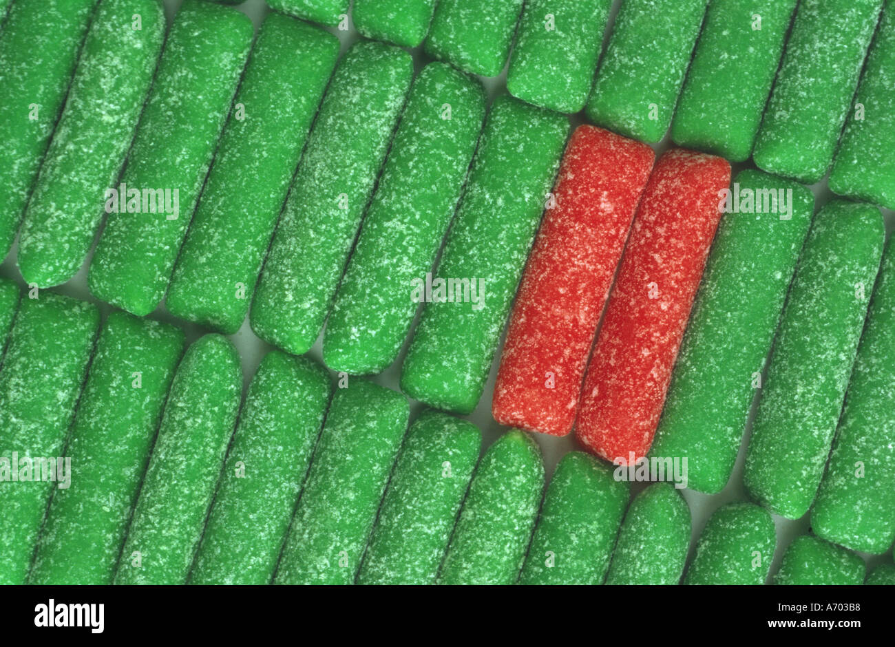sweets green and red jelly sticks Stock Photo - Alamy