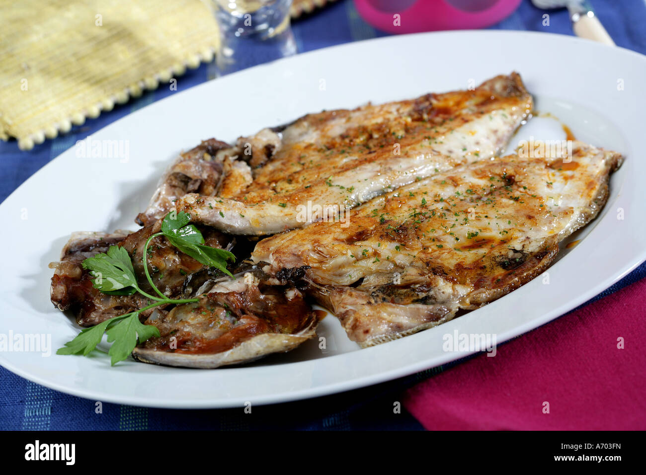 Grilled sea bream Stock Photo - Alamy