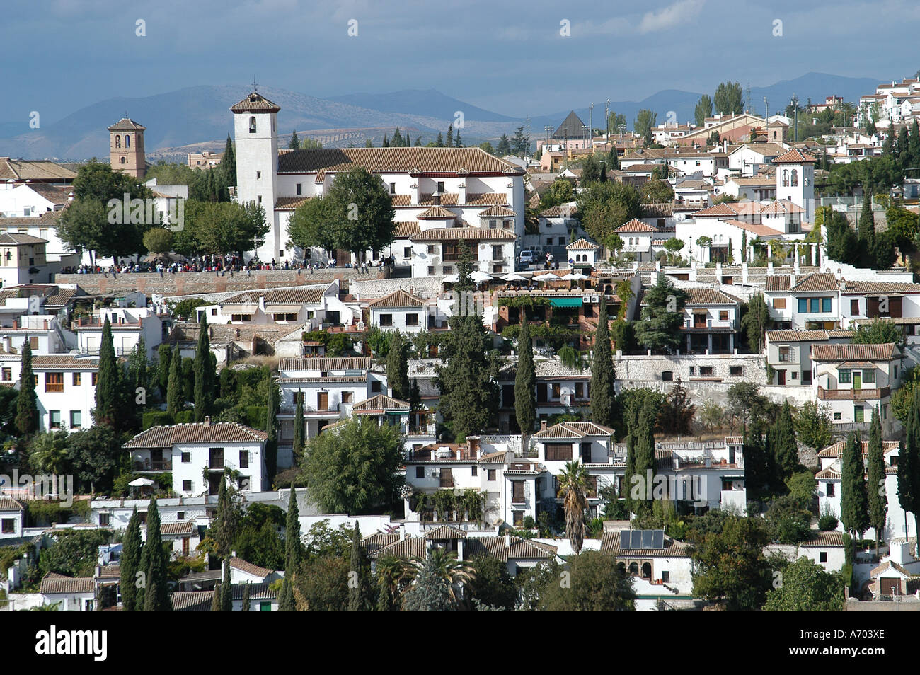 Spanish buildings in Granada Stock Photo - Alamy