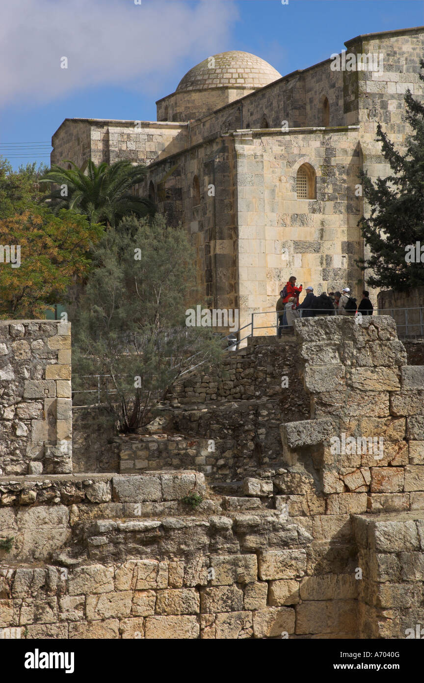 Bethesda pool with St Anne church in the background Old City Jerusalem ...