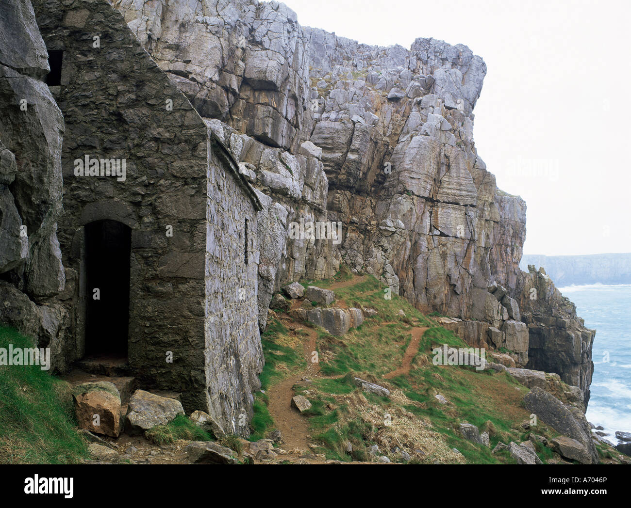 Saint govan chapel hi-res stock photography and images - Alamy