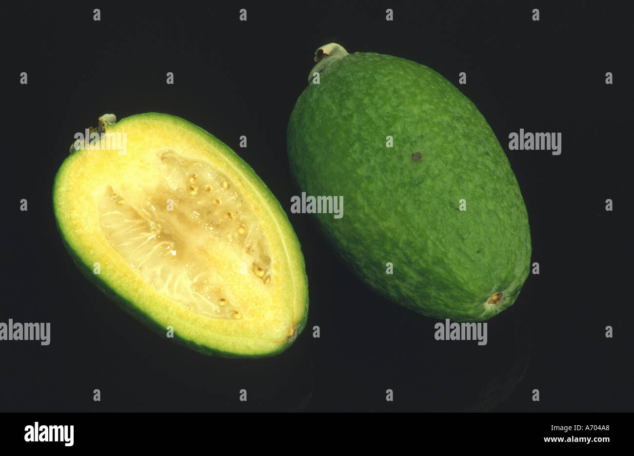 food fruit fruits exotic feijoa feijoa sellowiana southamerica Stock ...