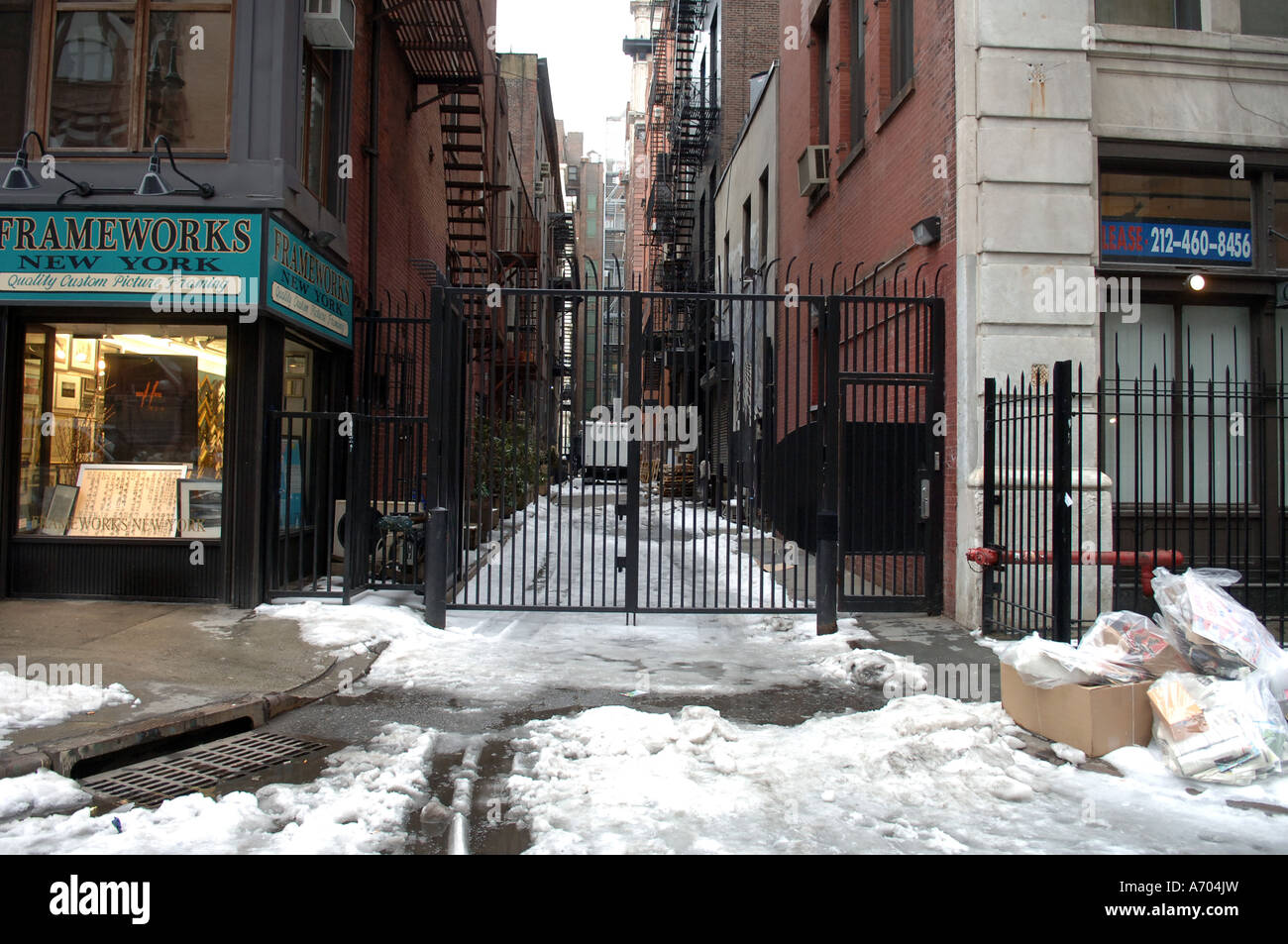 Great Jones Alley in the Noho neighborhood of NYC Stock Photo - Alamy