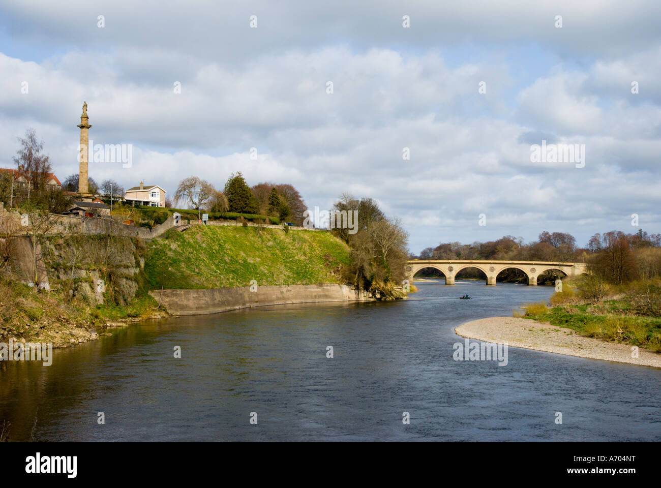 Coldstream Berwickshire Scottish Borders the bridge over the River ...
