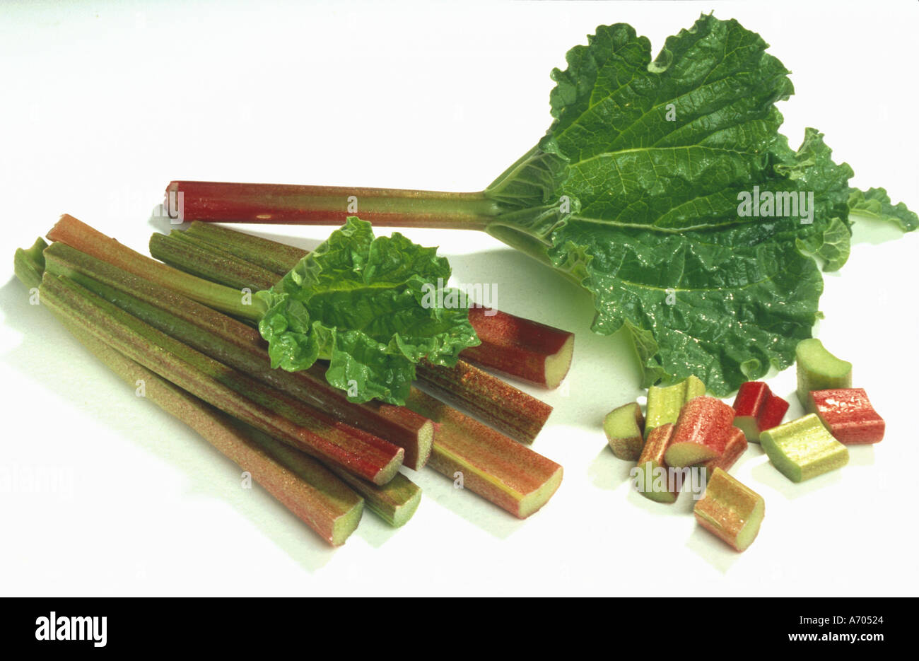 food vegetable rhubarb stalks leaves Stock Photo - Alamy