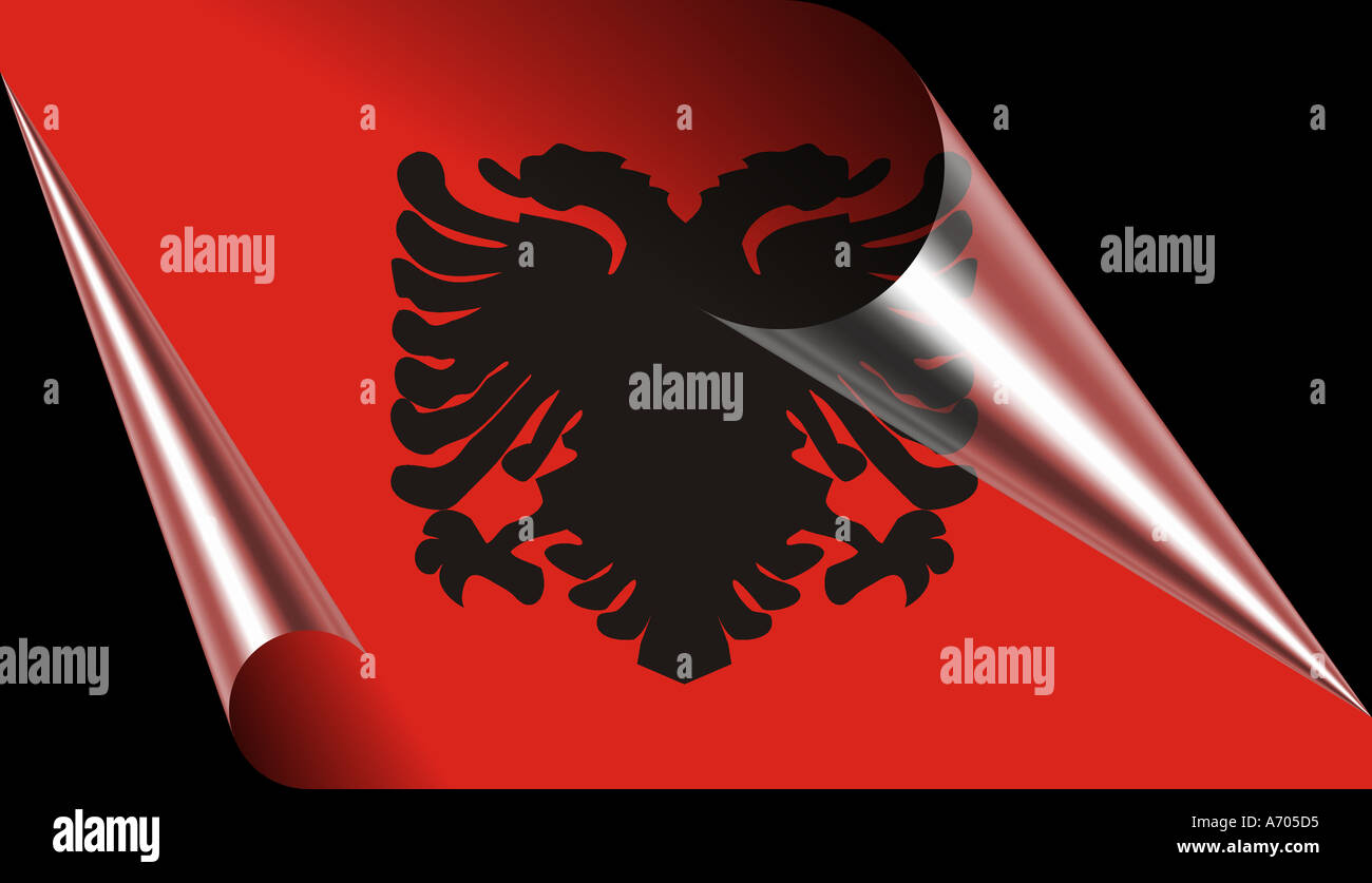 albania flag of albania Stock Photo - Alamy
