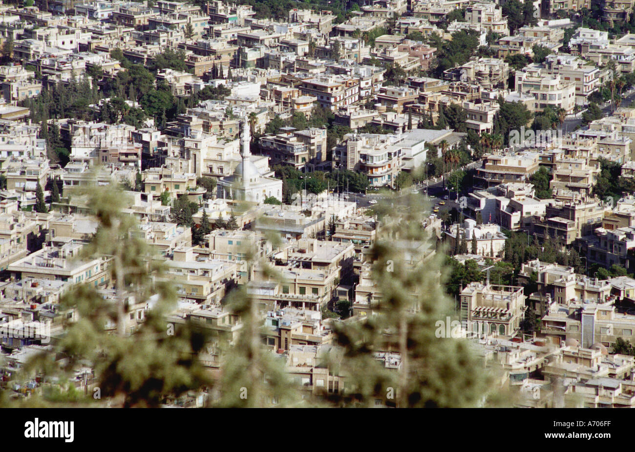 Damascus from the hills above Stock Photo - Alamy