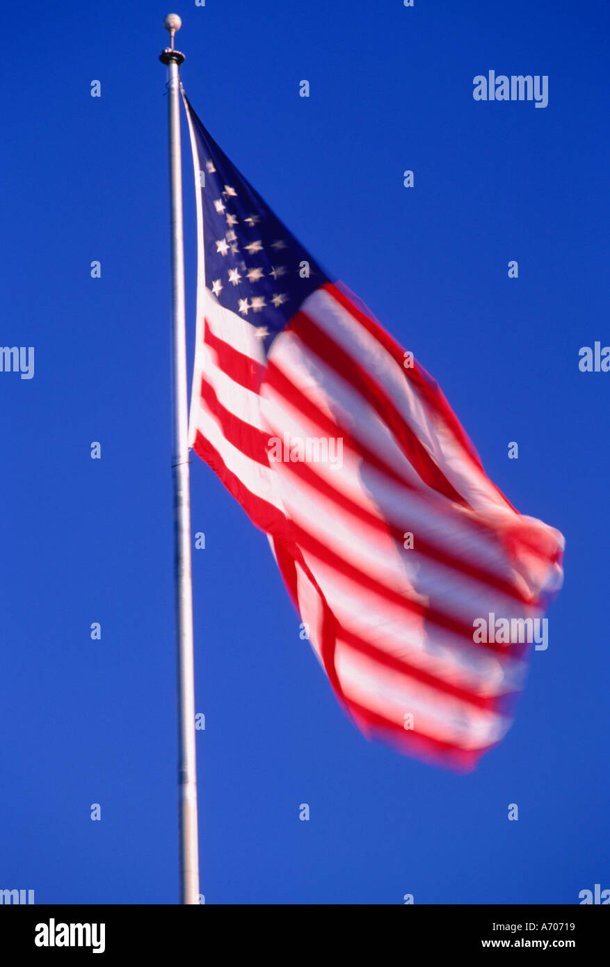American Flag on pole Stock Photo - Alamy