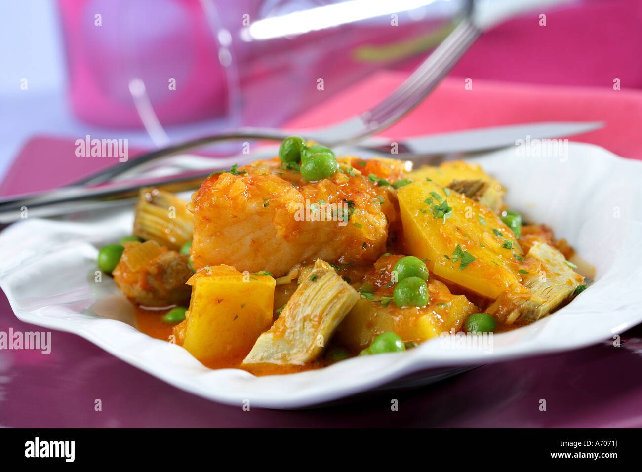Catalan style cod Stock Photo - Alamy