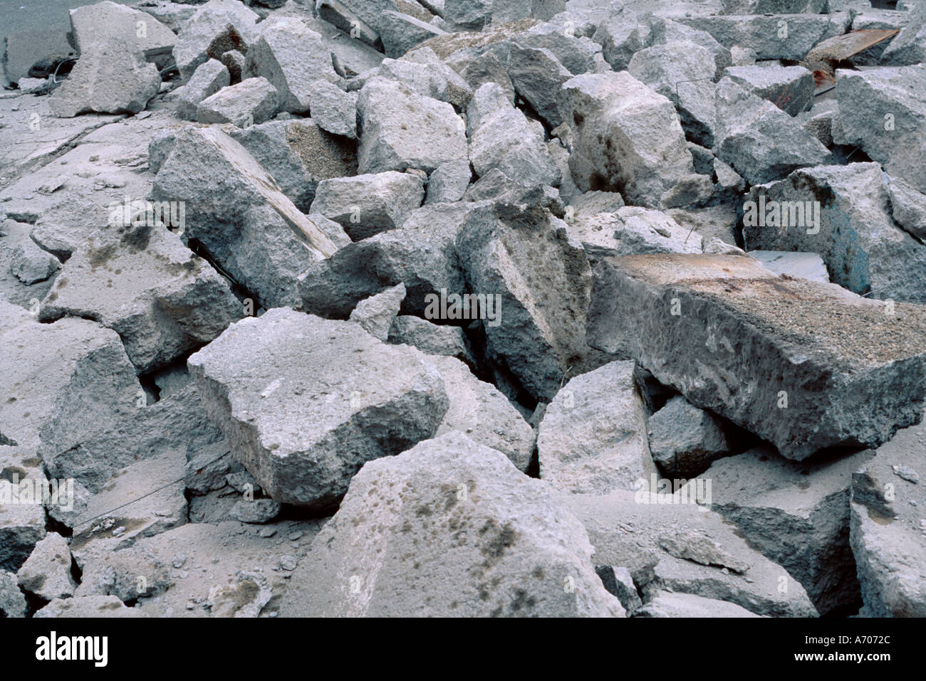 Broken concrete at construction site Stock Photo - Alamy