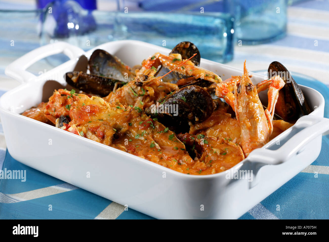 Romescada seafood or shellfish with romesco sauce Stock Photo - Alamy