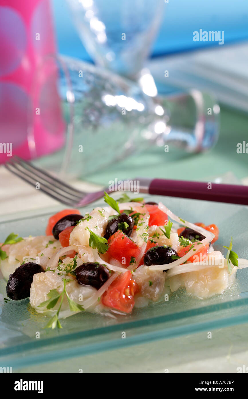 Shredded salt cod salad Stock Photo - Alamy