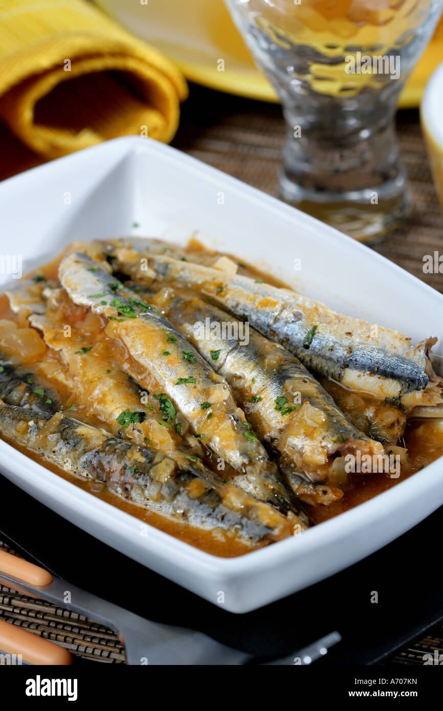 Anchovies suquet stew Stock Photo - Alamy