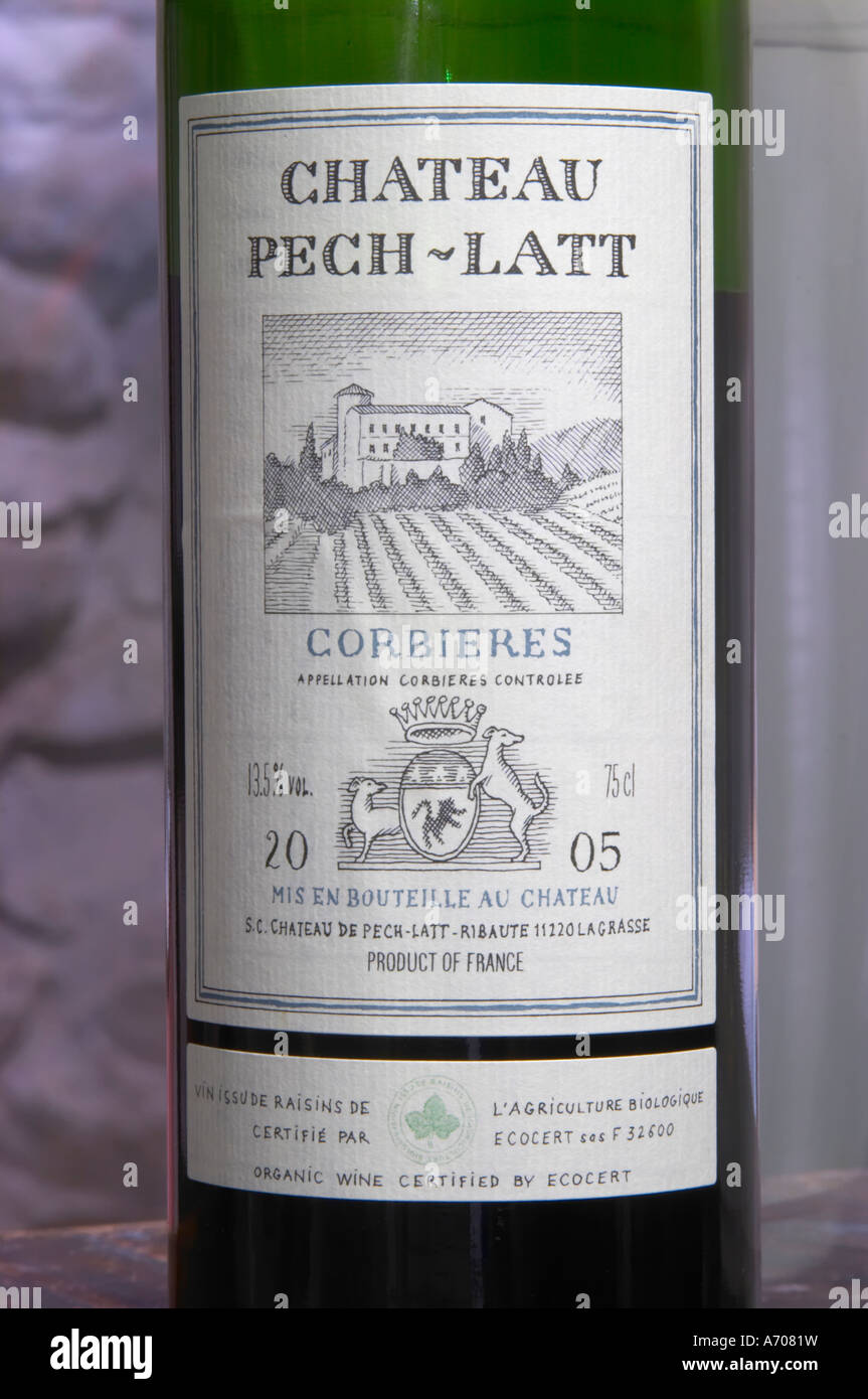 Red wine 2005. Chateau Pech-Latt. Near Ribaute. Les Corbieres ...